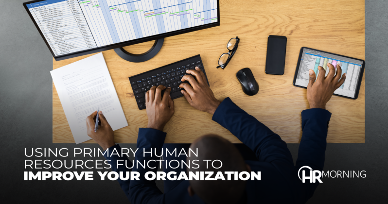 5 primary functions of Human Resources departments
